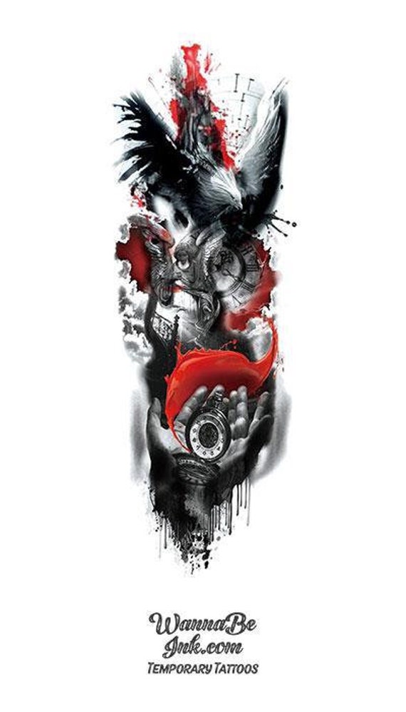 Phoenix Angel Tattoos 1 X XXL Tattoo Angel Cross Dove Demon Sky