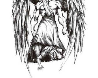 Hanger Temporary Fake Tattoo Sticker set of 4 - Etsy