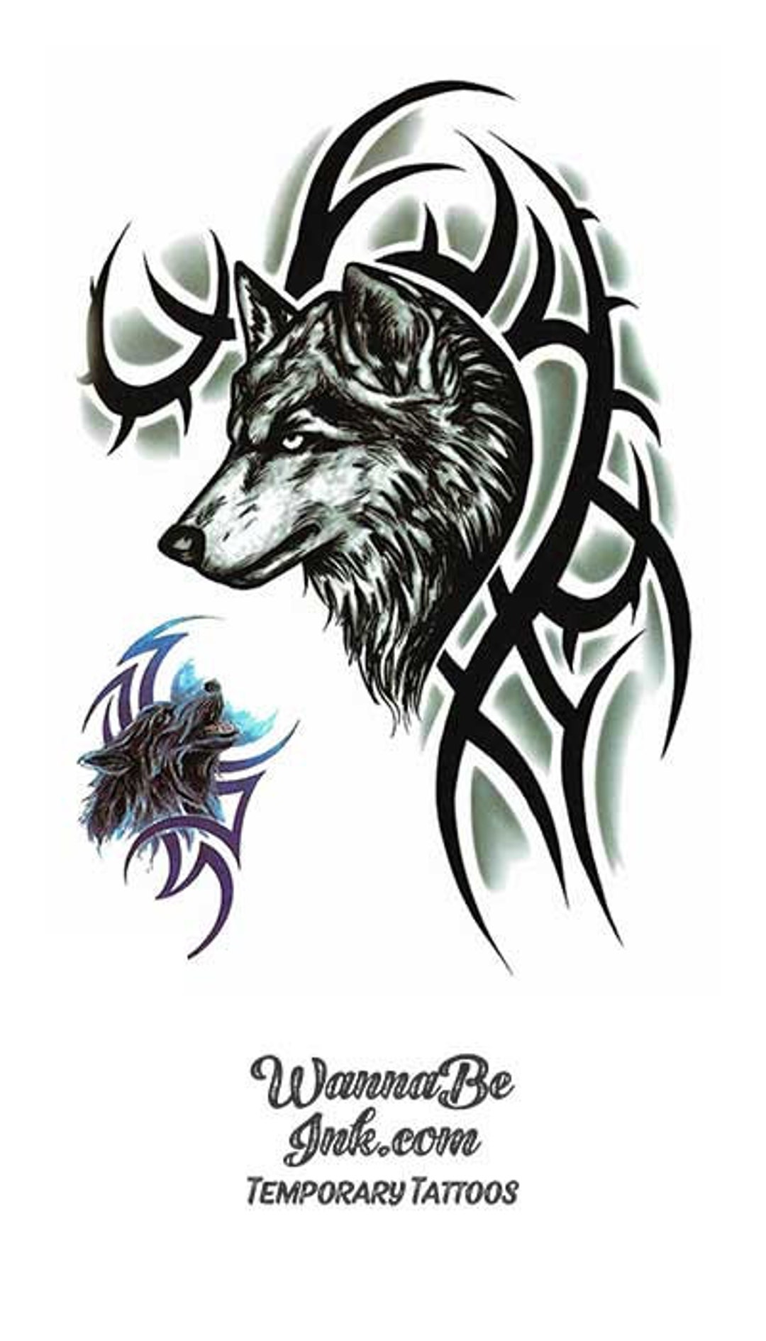 Tribal Wolf Tattoos Designs