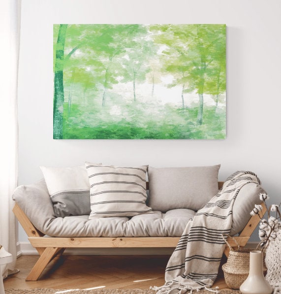 Green Trees Home Decor Spring Grove 5 Impressionistic Landscape Canvas ...