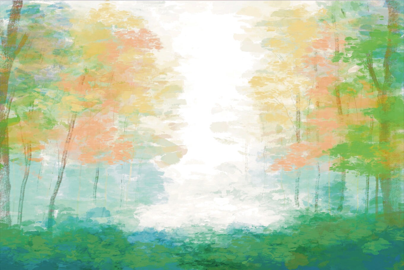 Green Trees Home Decor Spring Grove 5 Impressionistic Landscape Canvas ...