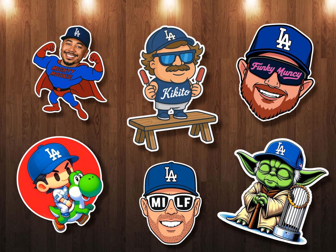 Dodgers Stickers 6pk - Etsy