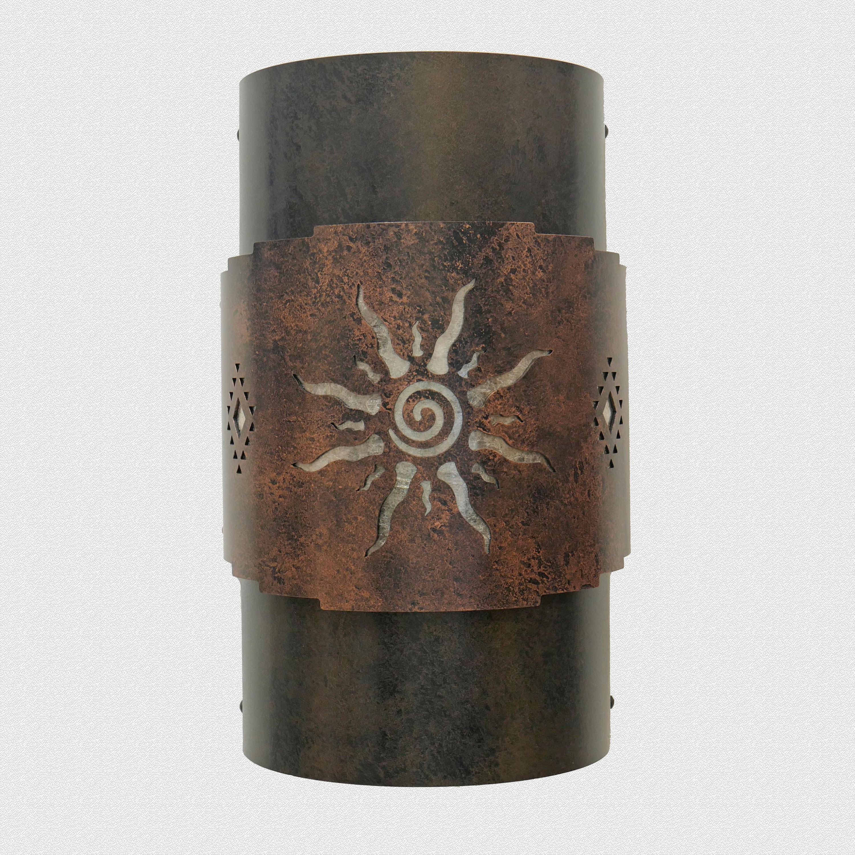 Southwestern Style Indoor/outdoor Two Tier Wall Light With Sun - Etsy