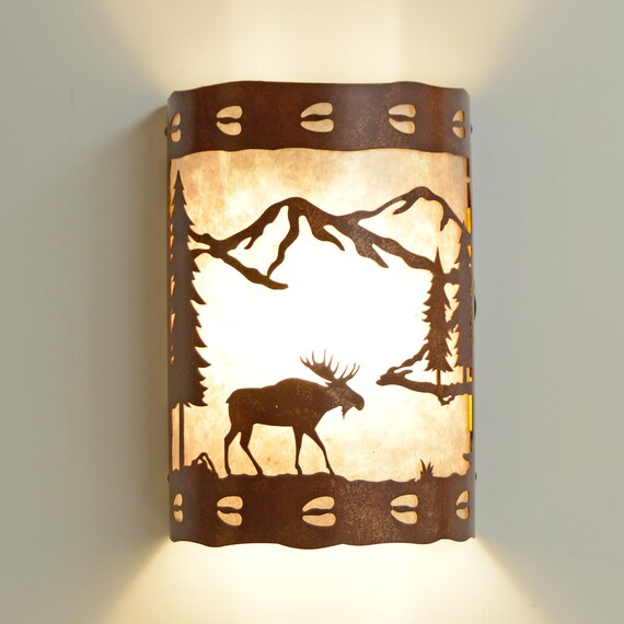 Rustic and Log Cabin Lighting With Bear Moose Deer & More - Etsy