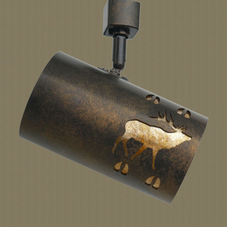 Rustic Track Light Kit With Elk Design Log Cabin Lighting - Etsy