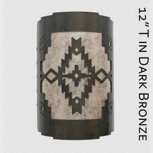 Southwestern Style Indoor/outdoor Wall Light With Aztec Design- Made in ...