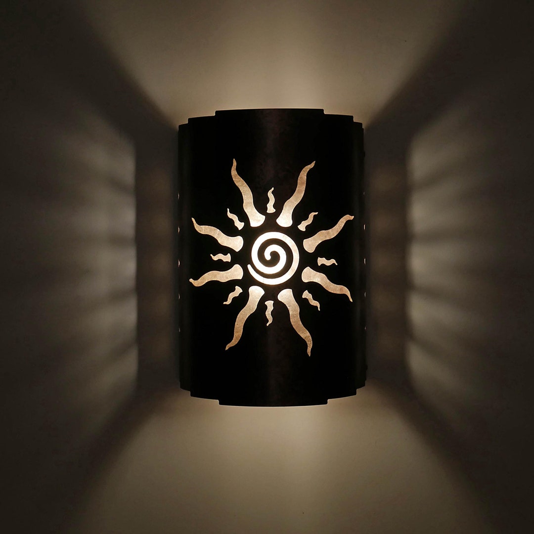 Southwestern Sun Wall Light – Santa Fe Style, Indoor/outdoor Lighting ...