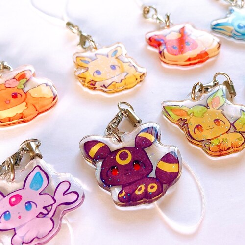 Eeveelution Mini Charms 1.5 Inch Clear Acrylic ieafy | Etsy