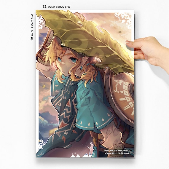 TLOZ: Breath of the Wild Link Poster Kamochiruu | Etsy