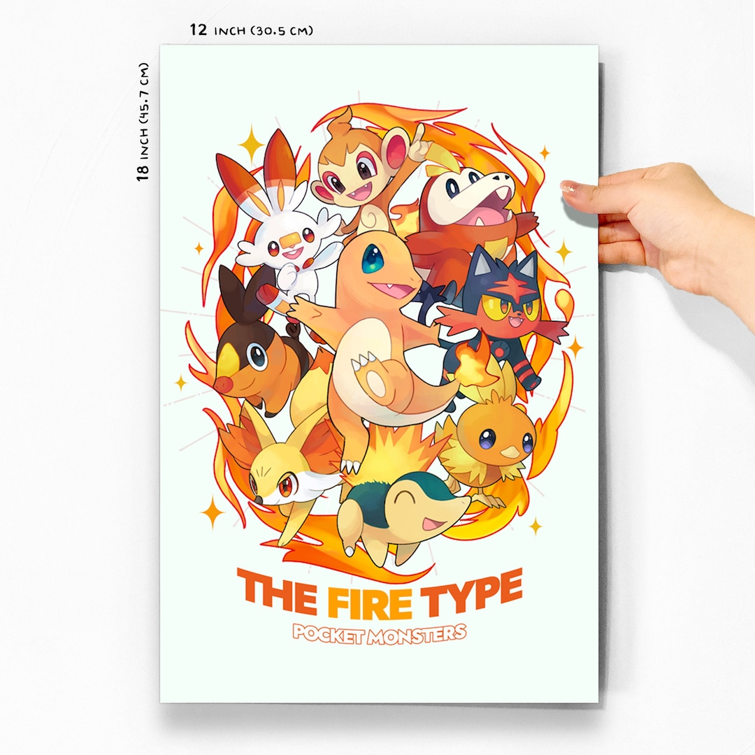 Fire Starter Pokemon Poster [riyumii] - Etsy