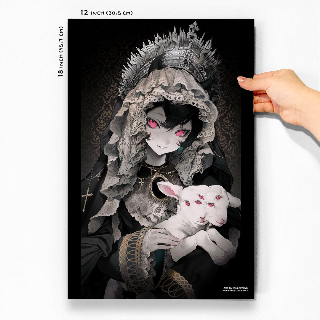Mary of the Lambs Poster [mazamuno] - Etsy