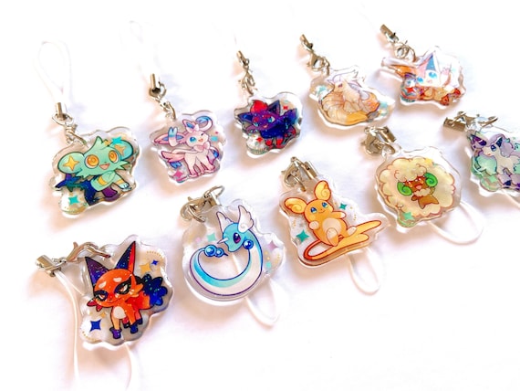 Pokemon Mini Charms 1.5 Inch Clear Acrylic riyumii - Etsy