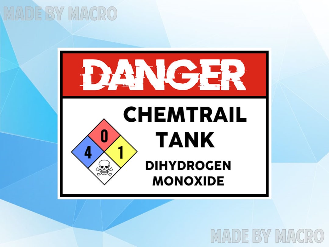 Die Cut Chemtrail Tank Morale Sticker - Etsy