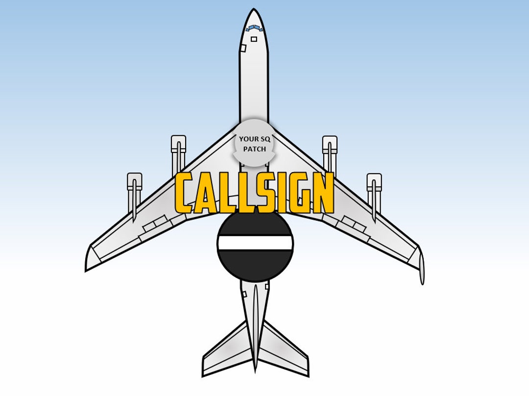 Custom Die Cut E-3 Sentry AWACS Vinyl Sticker - Etsy