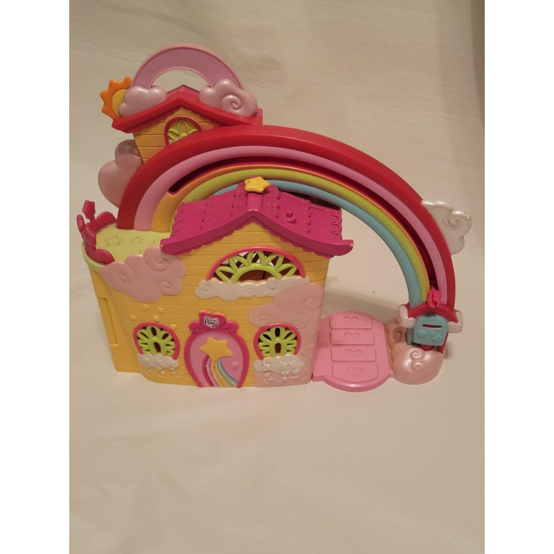 MY LITTLE PONY 2007 Ponyville Rainbow Dash Rainbow House Playset G3.5 ...