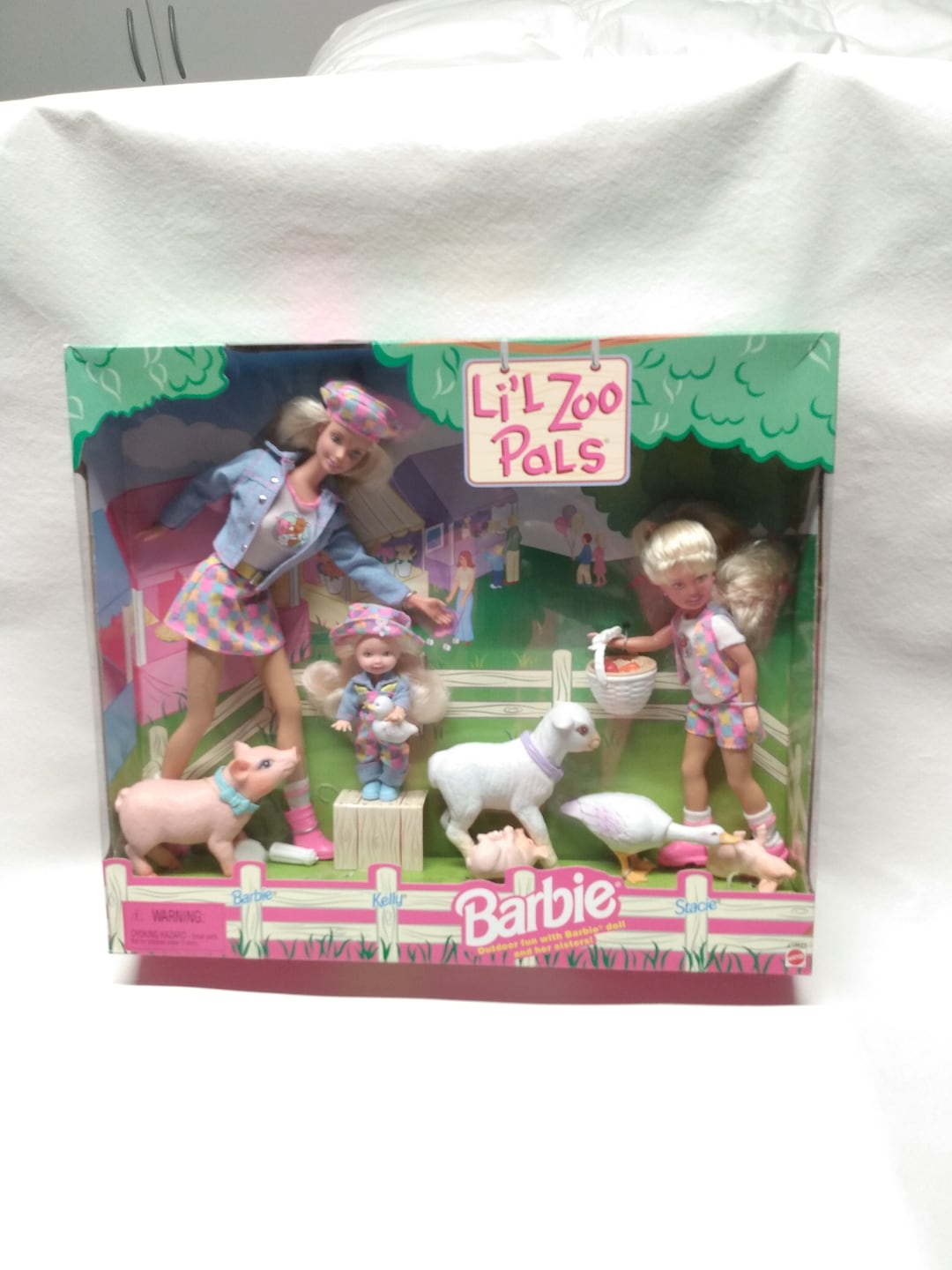Barbie Li'l Zoo Pals Playset New in Box Stace Kelly Farm Animals Pigs ...