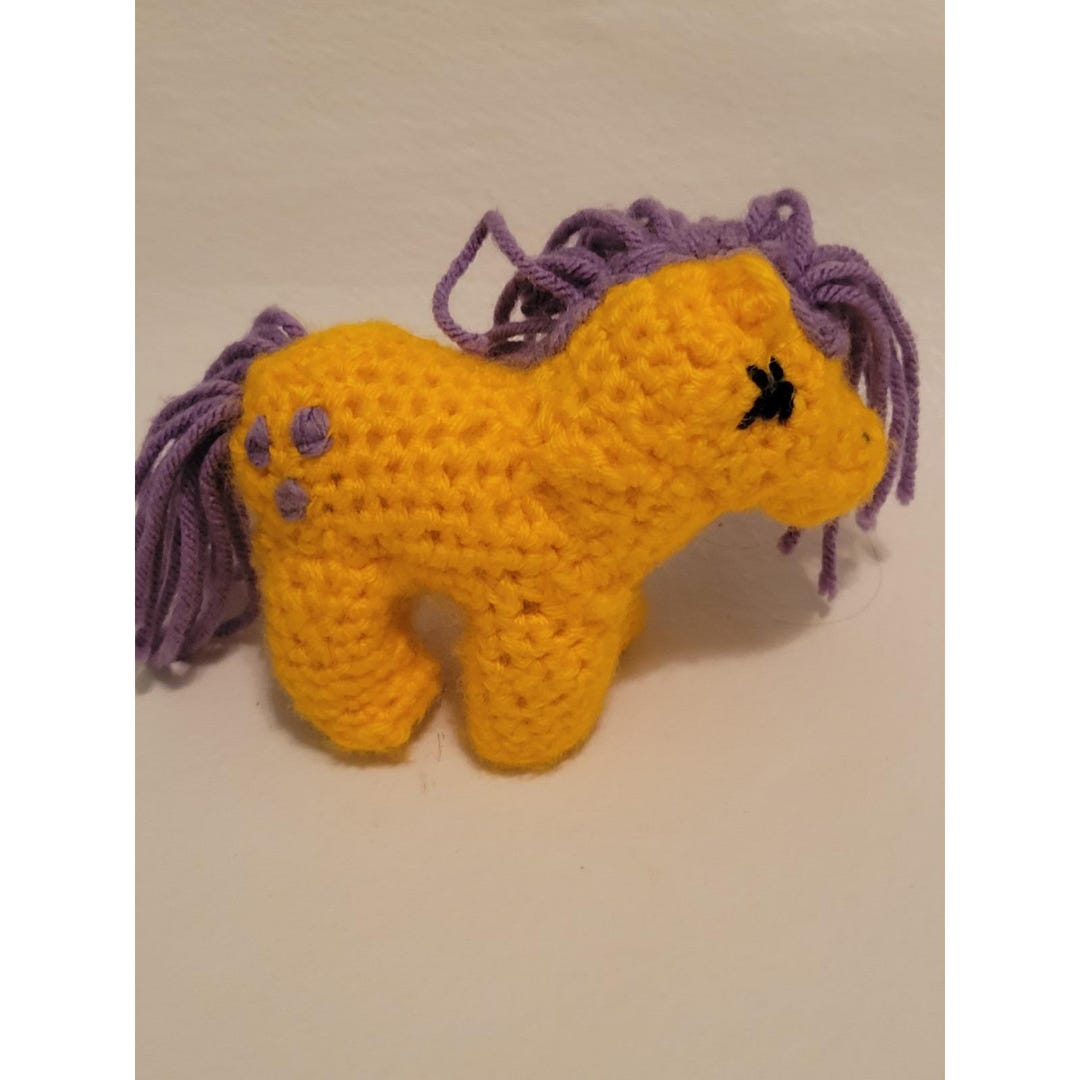 Hand Made My Little Pony Crochet G1 Lemon Drop Plushie Doll - Etsy