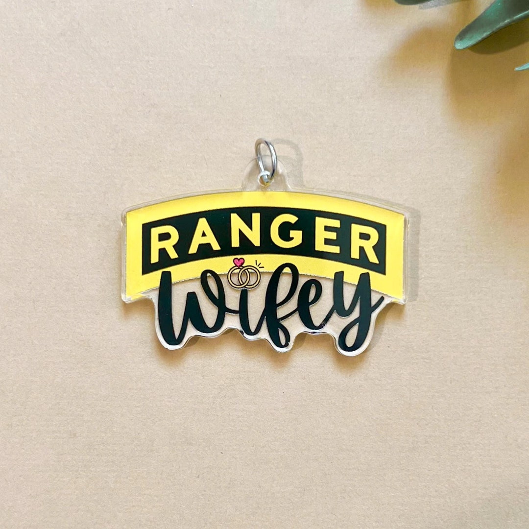 Military Ranger Wifey Transparent Acrylic Keychain/charm, Ranger Wife ...