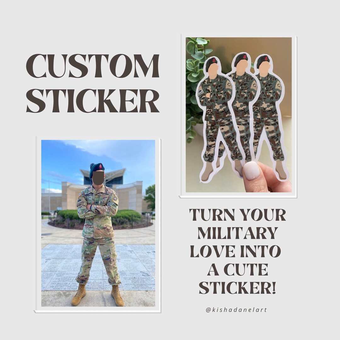 Custom Military Person Sticker, Faceless, Soldier, Airman, Airwoman ...