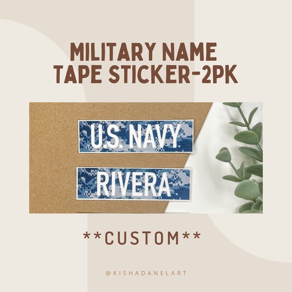 Military Name Tape Stickers - Etsy