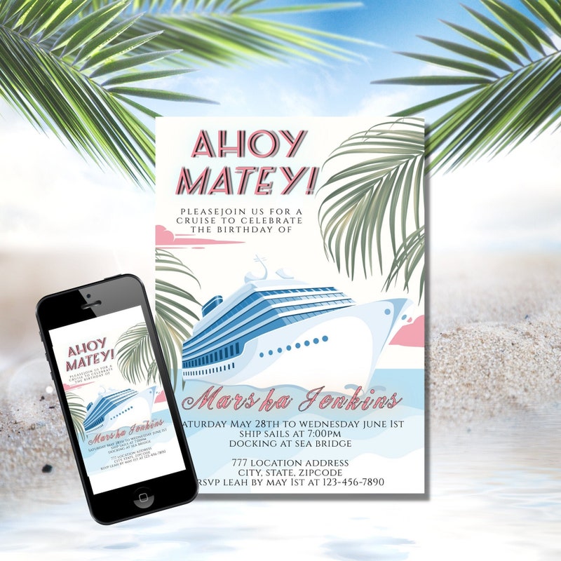 Cruise Party Invitations - Etsy