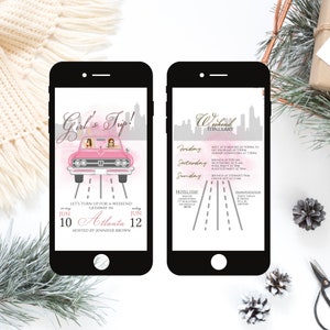 Girls Trip Invitation. Girls Weekend Getaway Invitation. Birthday ...