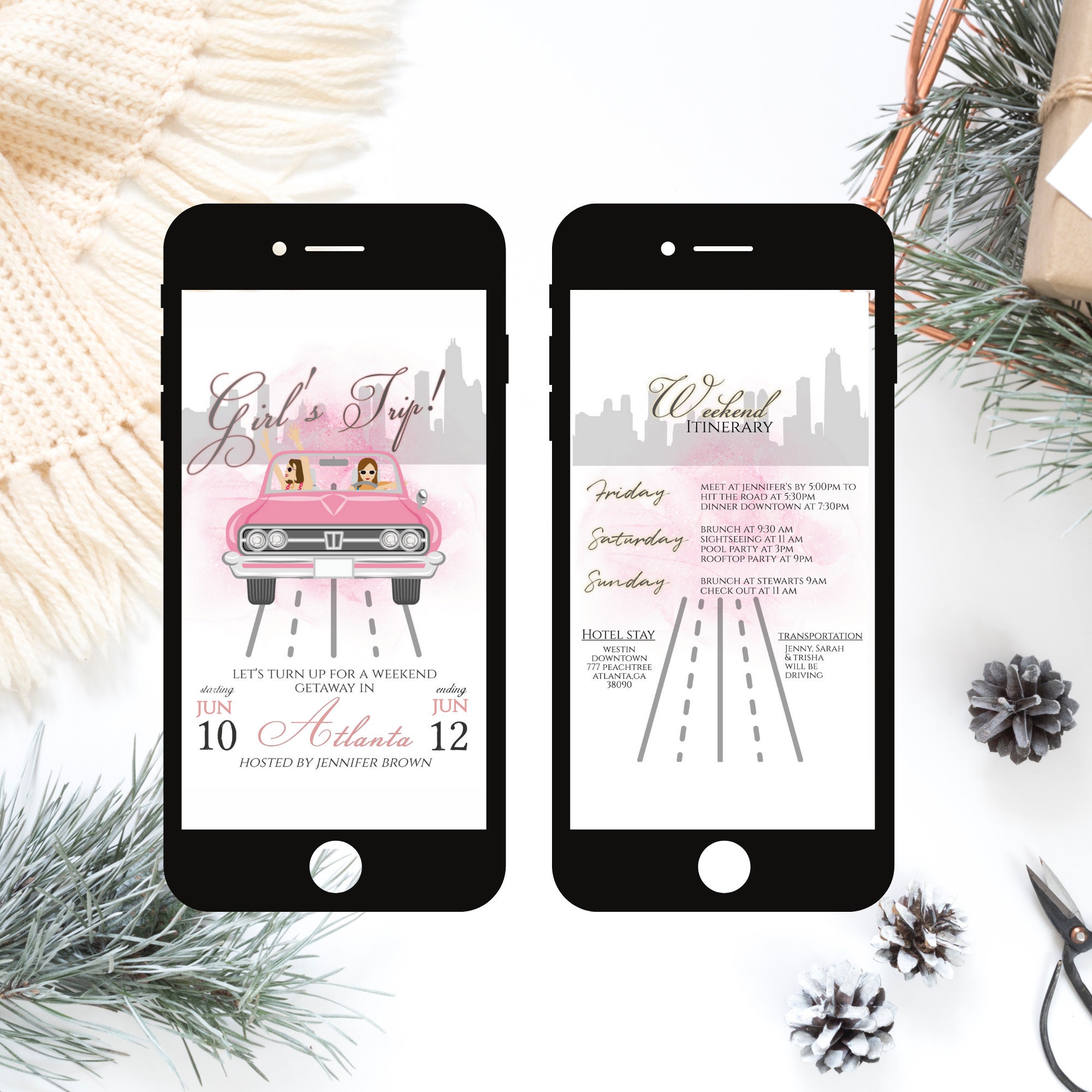 Girls Trip Invitation. Girls Weekend Getaway Invitation. Birthday ...