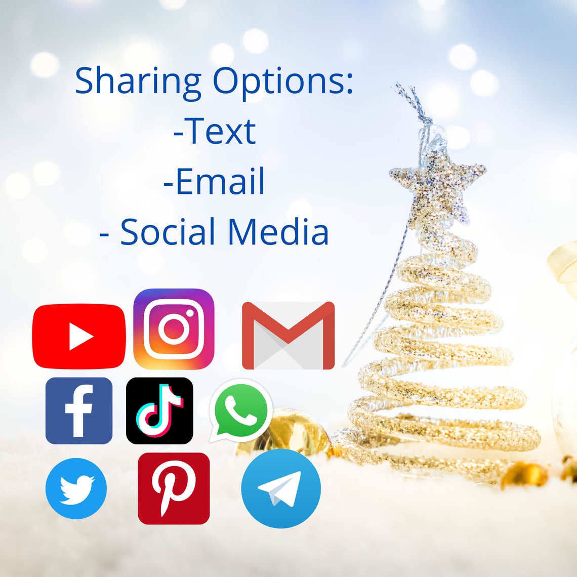 Christmas Card Video. Christmas Card Downloadable. Snowflake Christmas ...