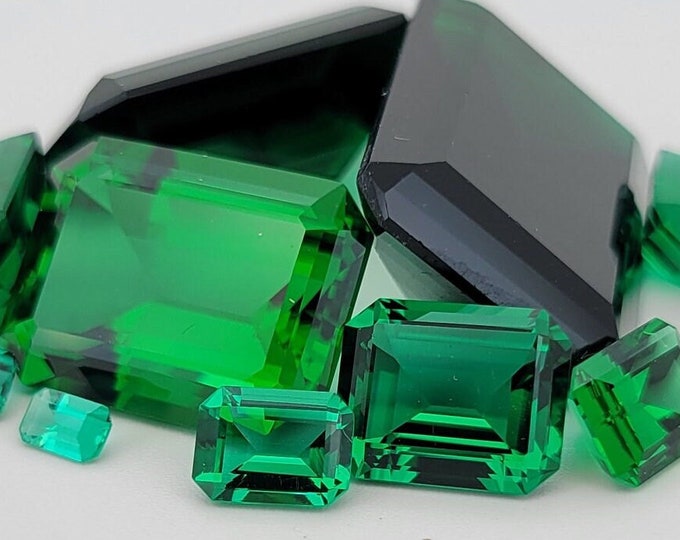 Emerald Cut Loose Obsidianite Helenite Mt. St. Helens Gemstone Gaia ...