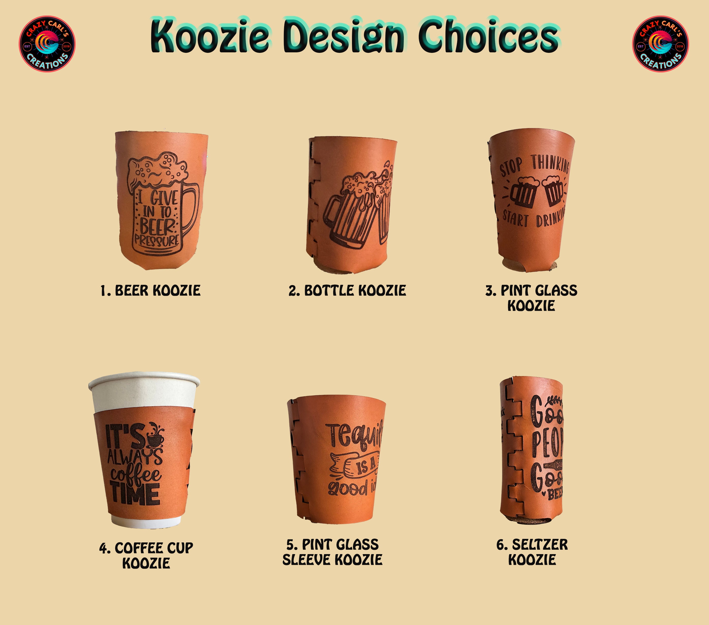 Leather Wrap Koozie the Epitome of Sophistication and Functionality ...