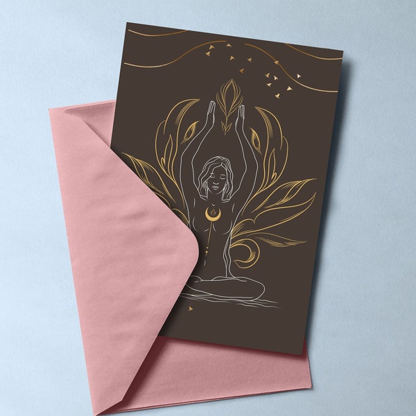 Yoga Thank You Card - Etsy Australia