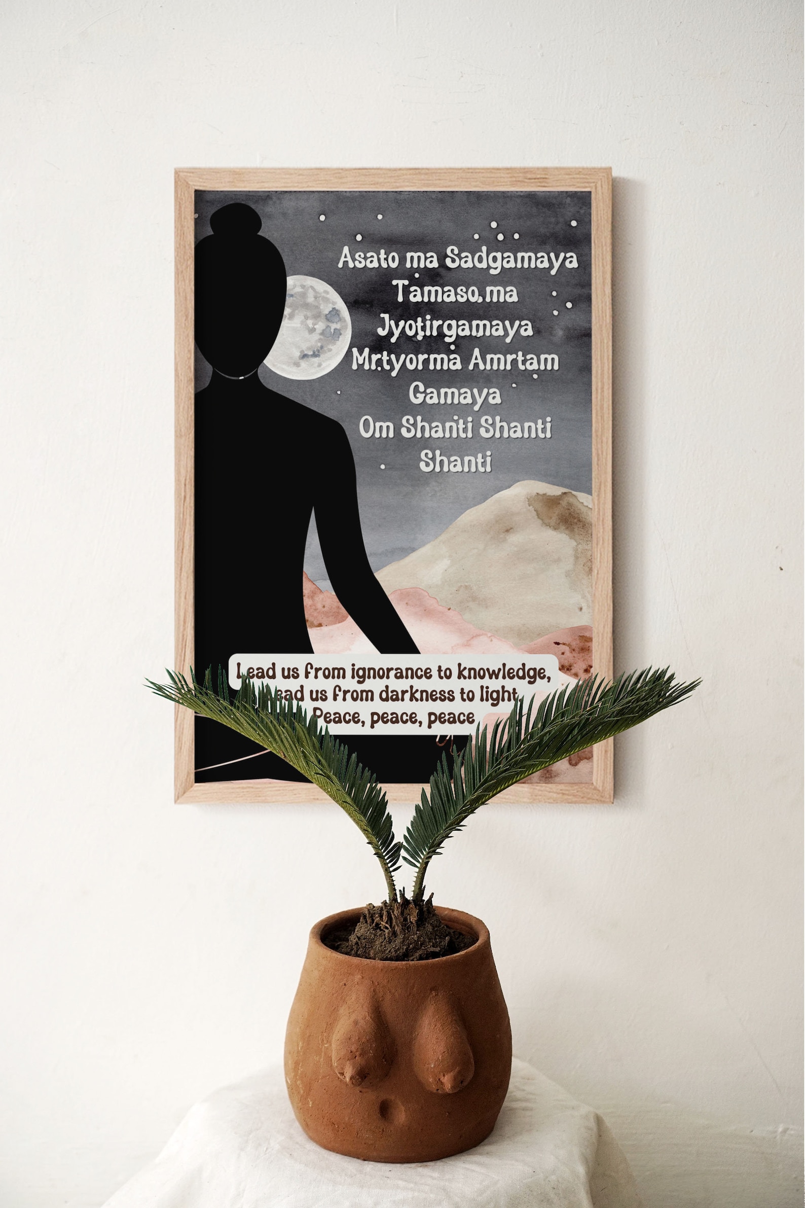 Om Asato Ma Sadgamaya Sanskrit Prayer Religious Wall Decor - Etsy UK