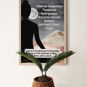 Om Asato Ma Sadgamaya Sanskrit Prayer Religious Wall Decor - Etsy UK