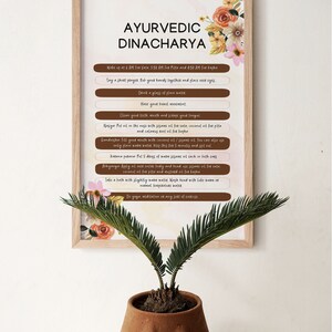 Ayurveda Schedule Poster, Ayurveda Dincharya, Daily Routine ...