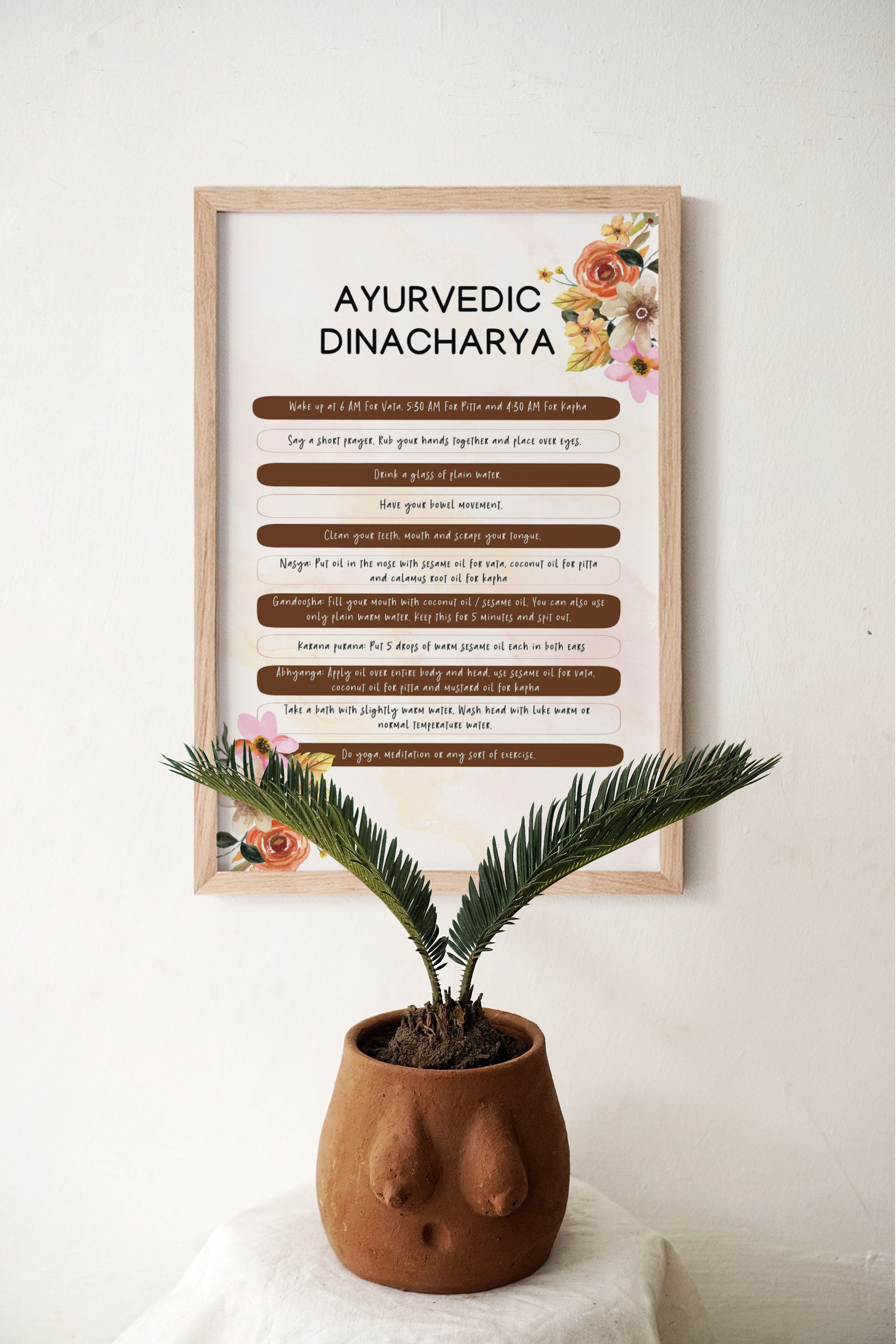 Ayurveda Schedule Poster Ayurveda Dincharya Daily Routine - Etsy Australia