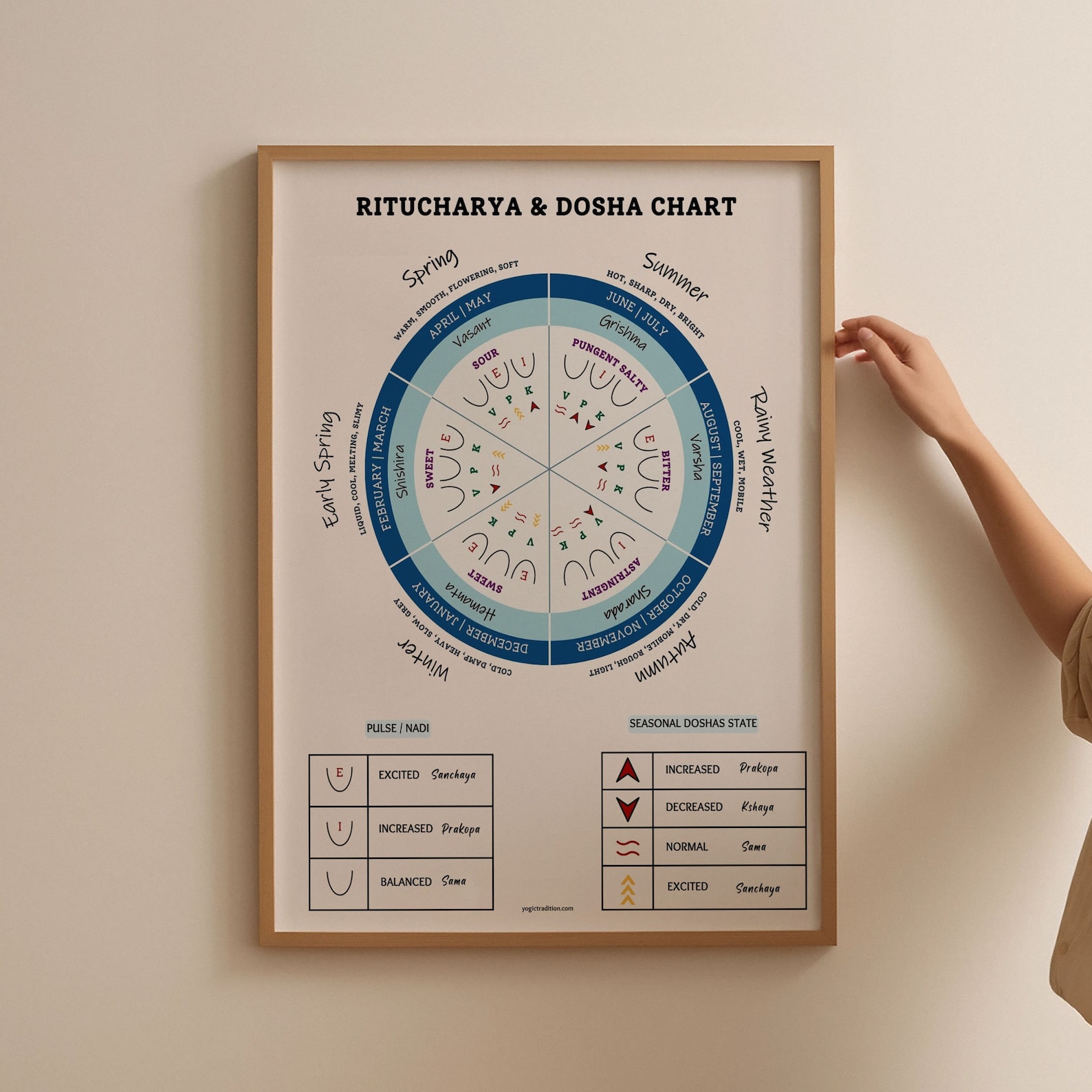 Ayurveda Ritucharya Dosha Chart, Seasons Infographic Poster (PDF) - Etsy