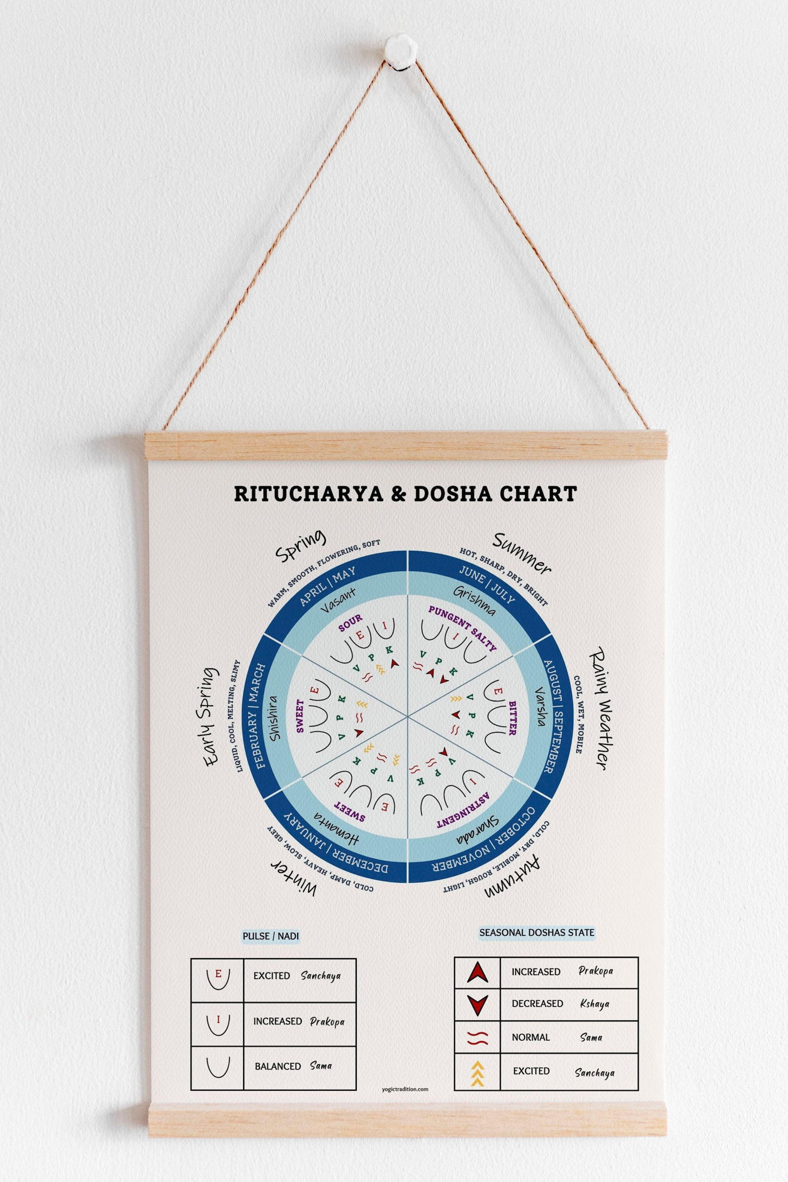 Ayurveda Ritucharya Dosha Chart, Seasons Infographic Poster (PDF) - Etsy