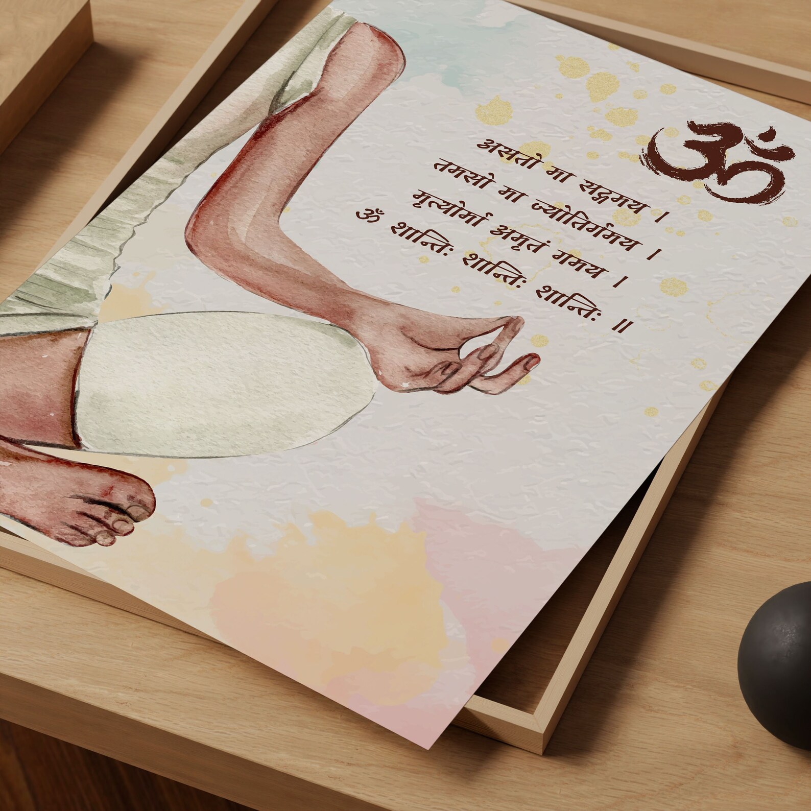 Om Asato Ma Sadgamaya Sanskrit Prayer, Religious Wall Decor, Hinduism ...