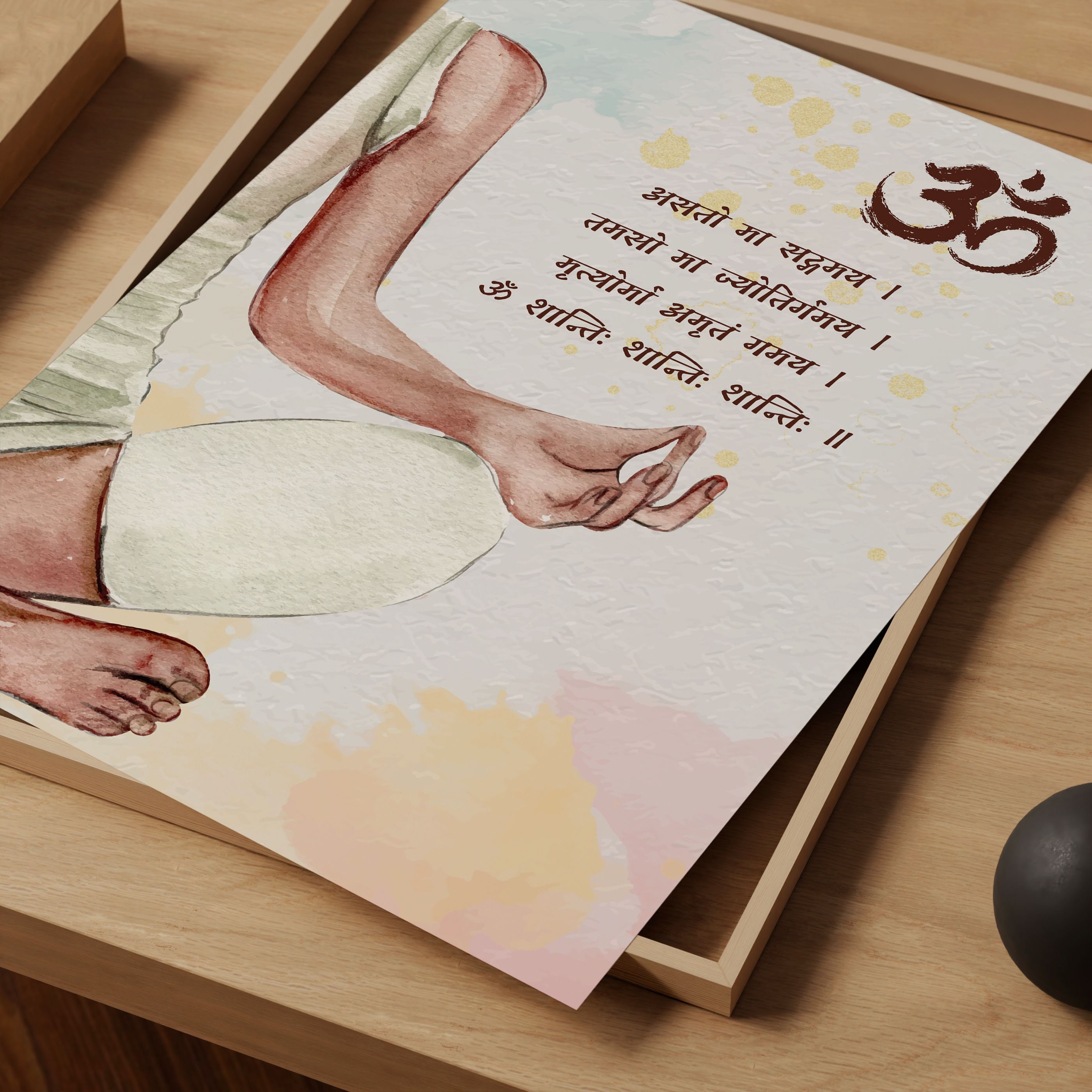 Om Asato Ma Sadgamaya Sanskrit Prayer, Religious Wall Decor, Hinduism ...