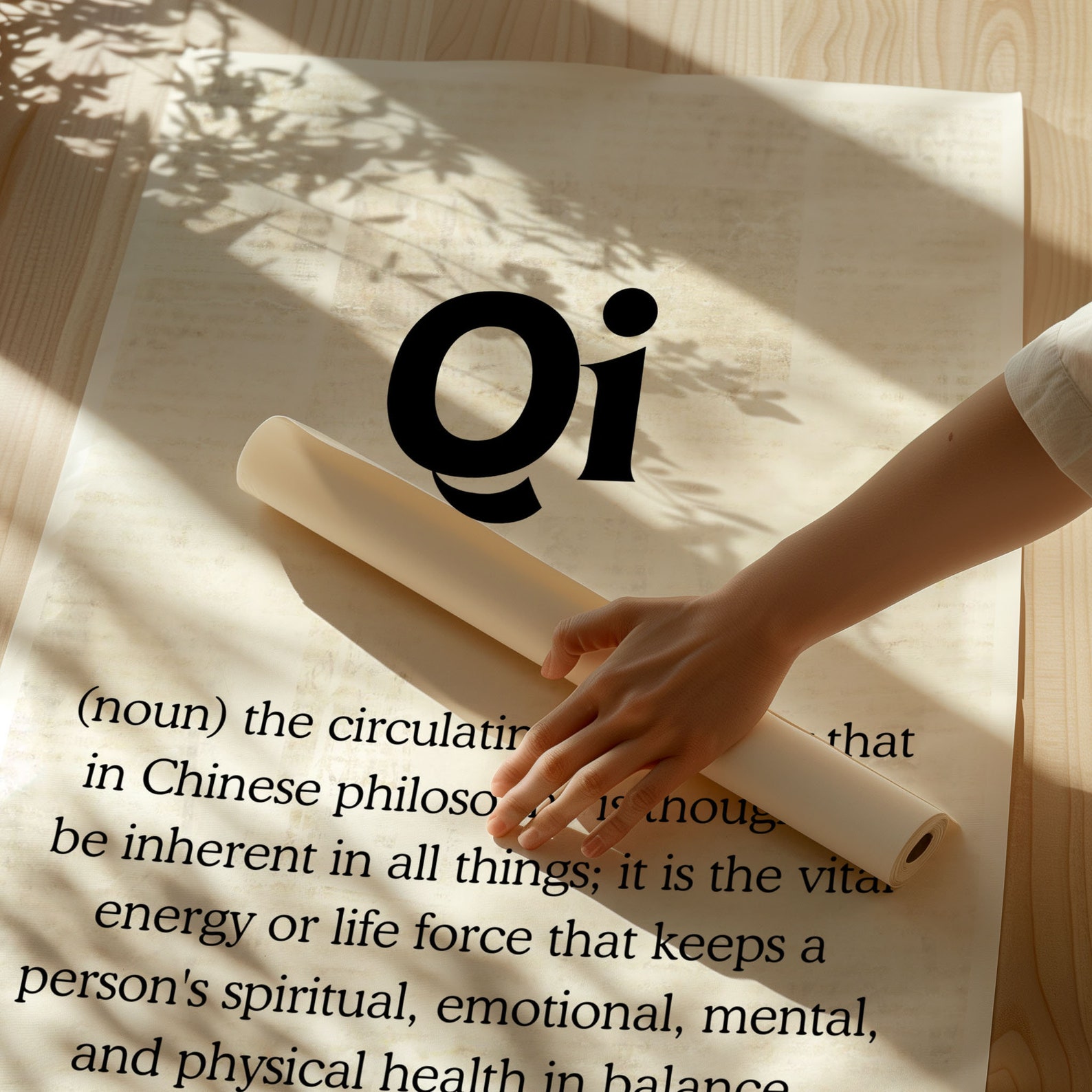 TCM Qi Definition Poster, Chinese Medicine Gift, Definition of Qi Chart ...