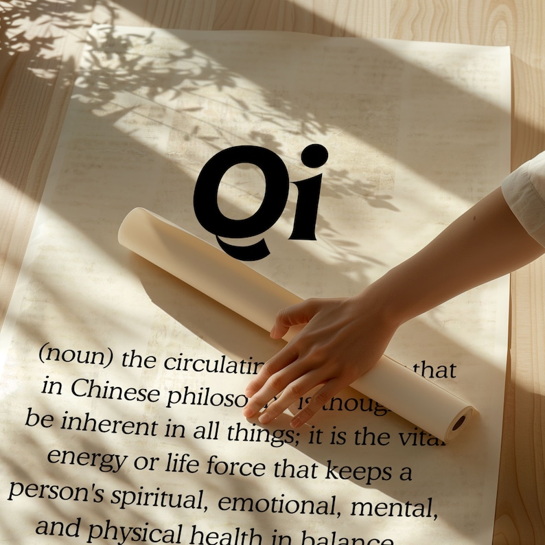 TCM Qi Definition Poster, Chinese Medicine Gift, Definition of Qi Chart ...