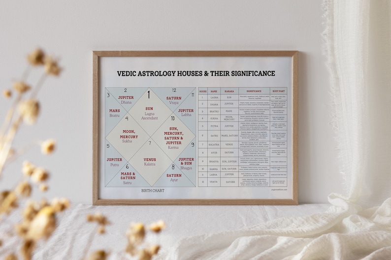 Vedic Astrology Birth Chart Significance Poster, Hindu Astrology Vedic ...