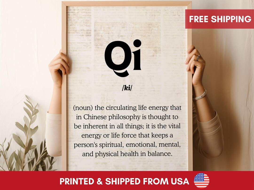 TCM Qi Definition Poster UNFRAMED, Chinese Medicine Gift, Qi Chart ...