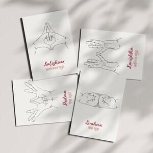 Flashcards 56 Hand Mudras Collection With Sanskrit Names and Benefits ...