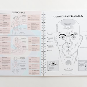 Ayurveda Face Diagnosis Poster + Book Planner Insert, Ayurveda Chart ...
