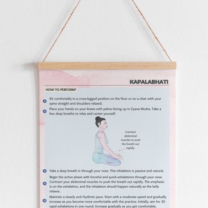 Kapalabhati Pranayama Yoga Printable Art Poster, Yogic Breathing ...