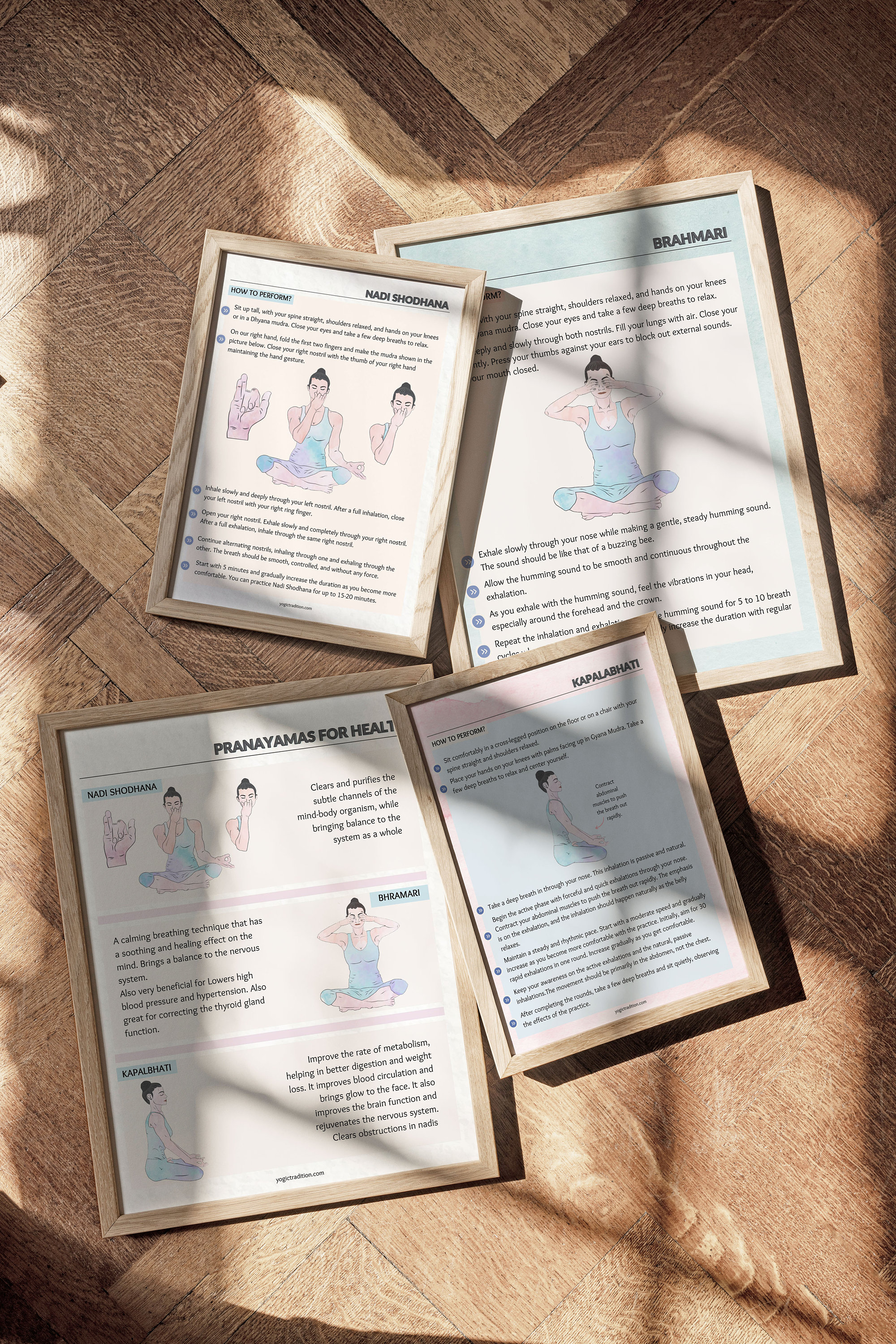 Brahmari Humming Bee Pranayama Yoga Printable Art Poster, Yogic ...