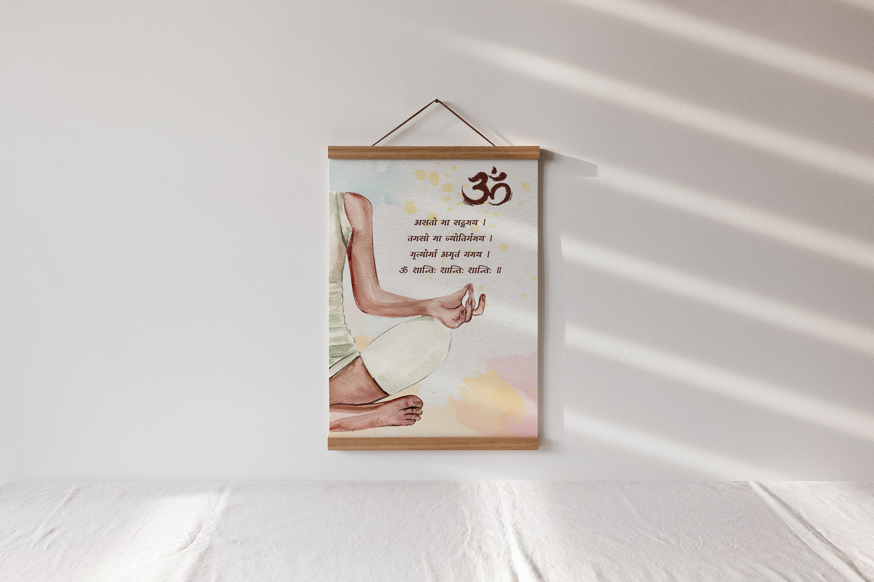 Om Asato Ma Sadgamaya Sanskrit Prayer Religious Wall Decor - Etsy