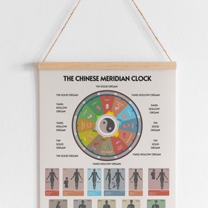 Buy TCM Meridian Organ Clock Poster, Chinese Medicine Gift, Chinese 12 ...