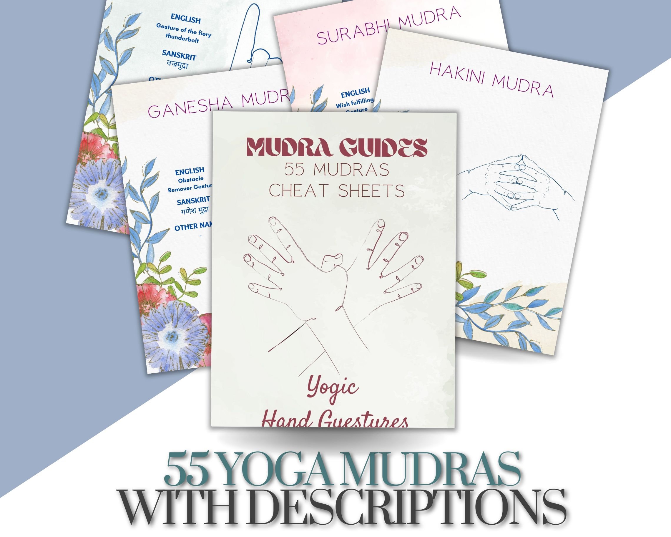 55 Hand Mudras Collection With Sanskrit Names & English Descriptions ...